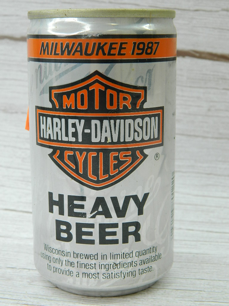 AA4519- Collectible 1987 HARLEY DAVIDSON ‘Heavy Beer’ 12oz Empty Can ...